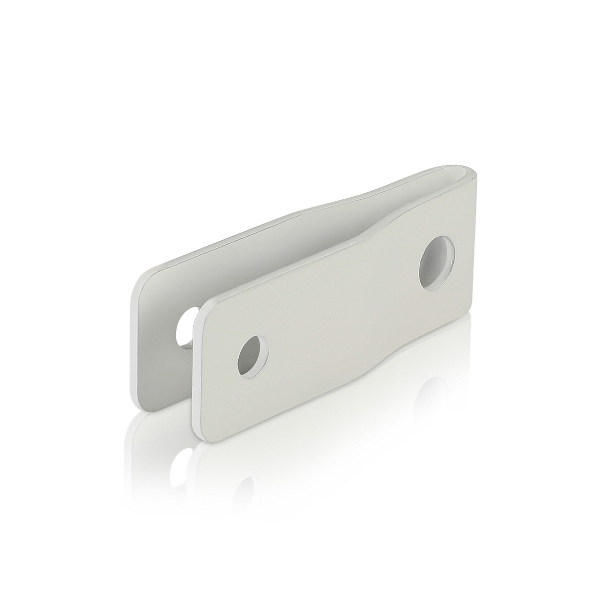 1/2'' Aluminum White Color Sign Hanger For Panels Up To 1/2'' | MBS Hanging