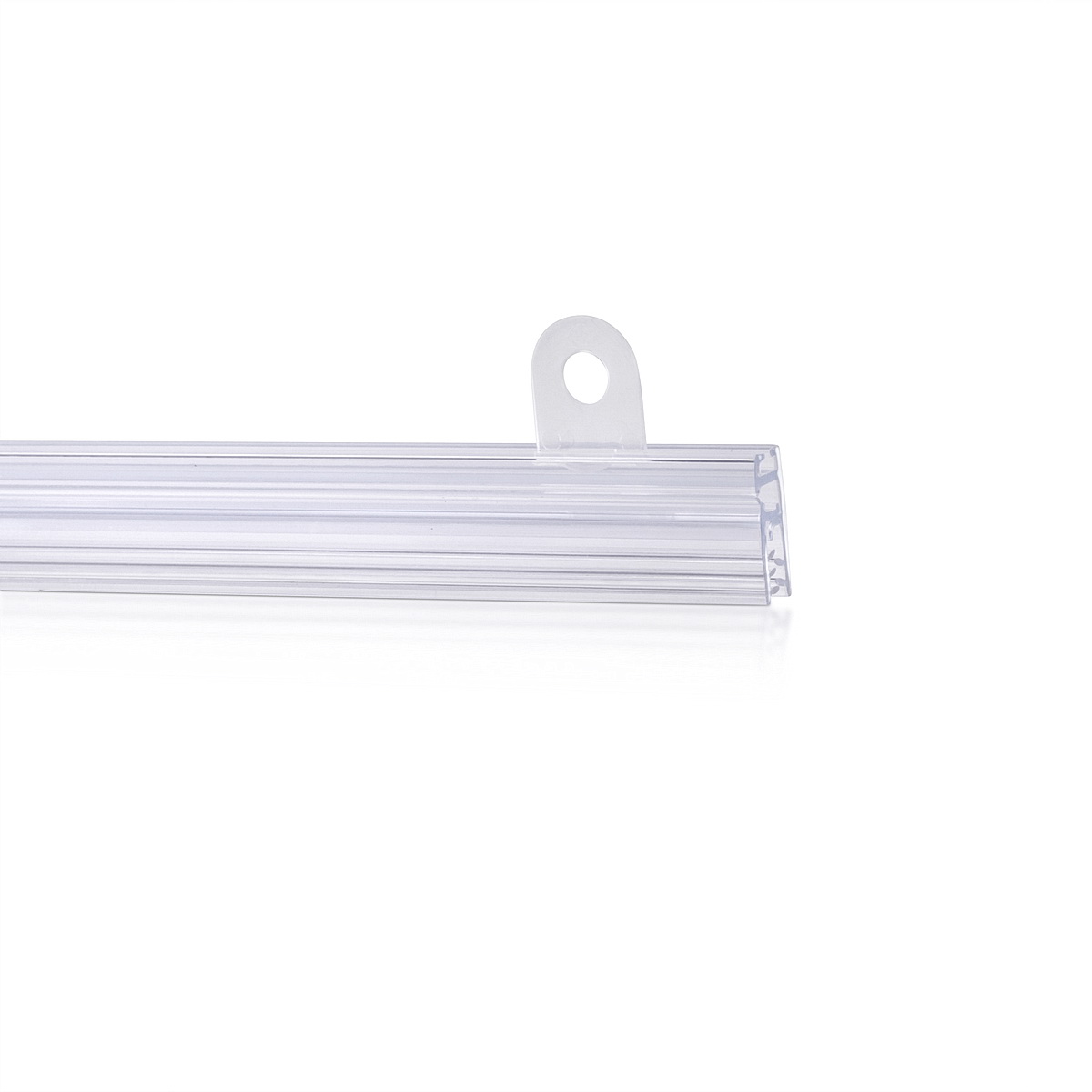 Clear Plastic Banner Rails, Hinged Easy Snap Open System, 18'' Length ...